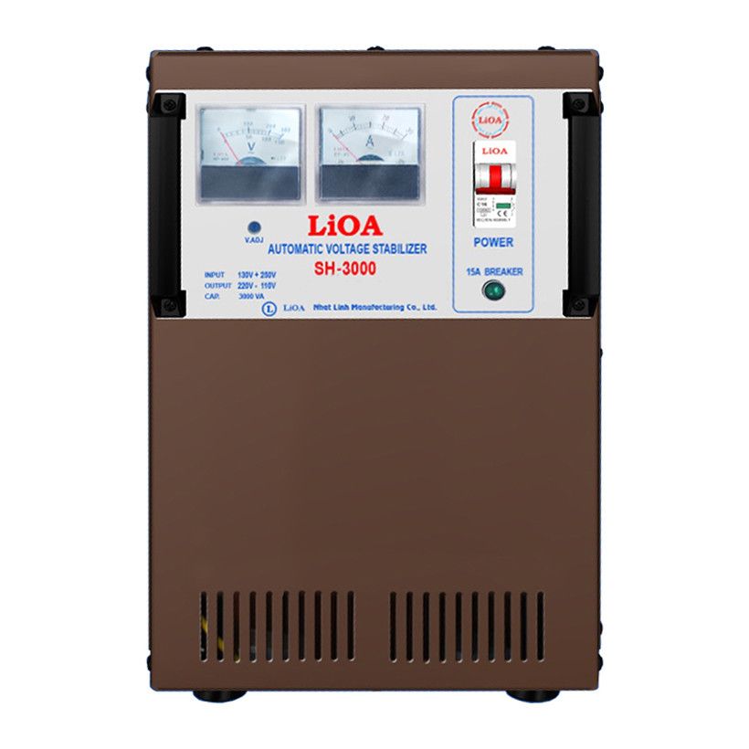 8935095200047 - Ổn áp 1P SH LiOA SH-3000 3kVA (Nâu)