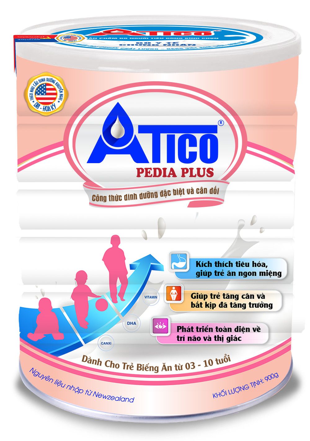 8938517155055 - ATICO - PEDIA PLUS 900Gr.(công thức dinh dưỡ