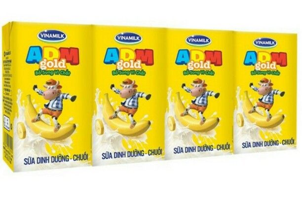 Sữa tiệt trùng hương chuối ADM Gold Vinamilk lốc 4 hộp x 110ml | iCheck.vn