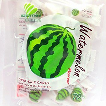 CHEWY MILK CANDY WATERMELON FLAVOUR 100 SWEETS IN EACH 380g PACK FREE ...