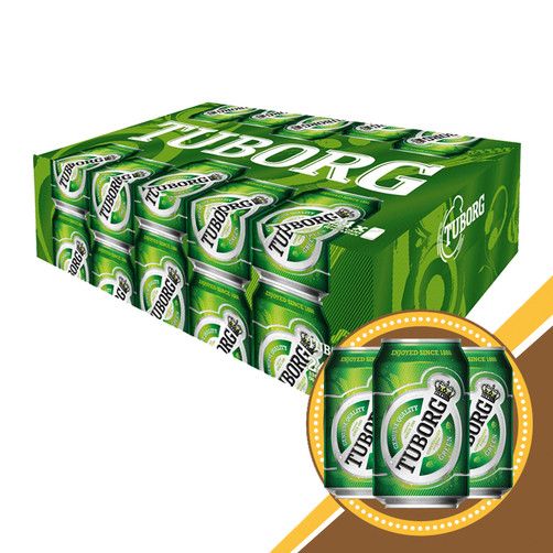 Bia Tuborg thùng 24 lon x 330ml | iCheck.vn