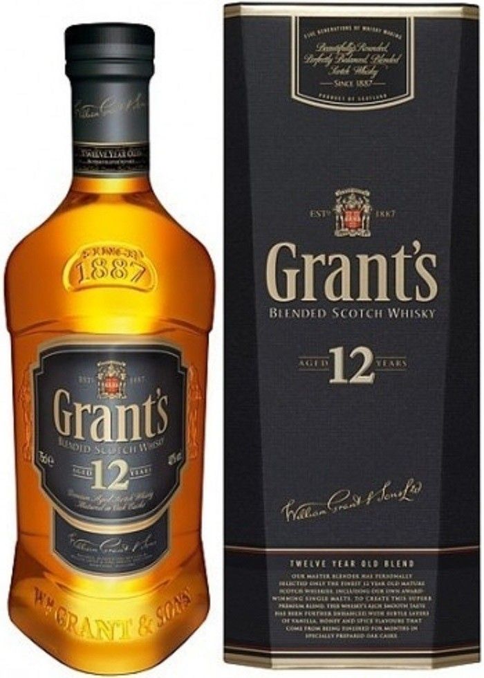 Rượu Whisky Grant's 12 Blended Scotch Whisky 1000ml 40% | iCheck.vn