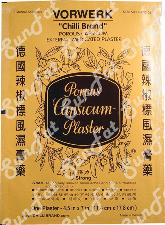 Astrapharm Chilli Brand Porous Capsicum Plaster Strong - 1 Patch ...