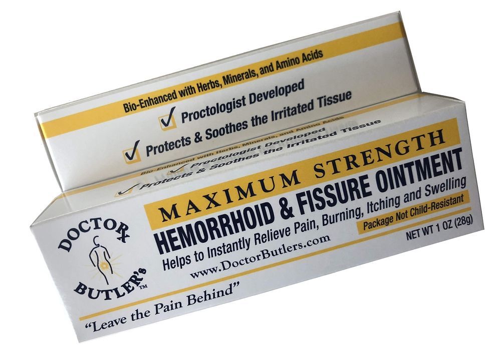 Doctor Butler's Hemorrhoid Fissure Ointment FDA Approved Relief Healing ...