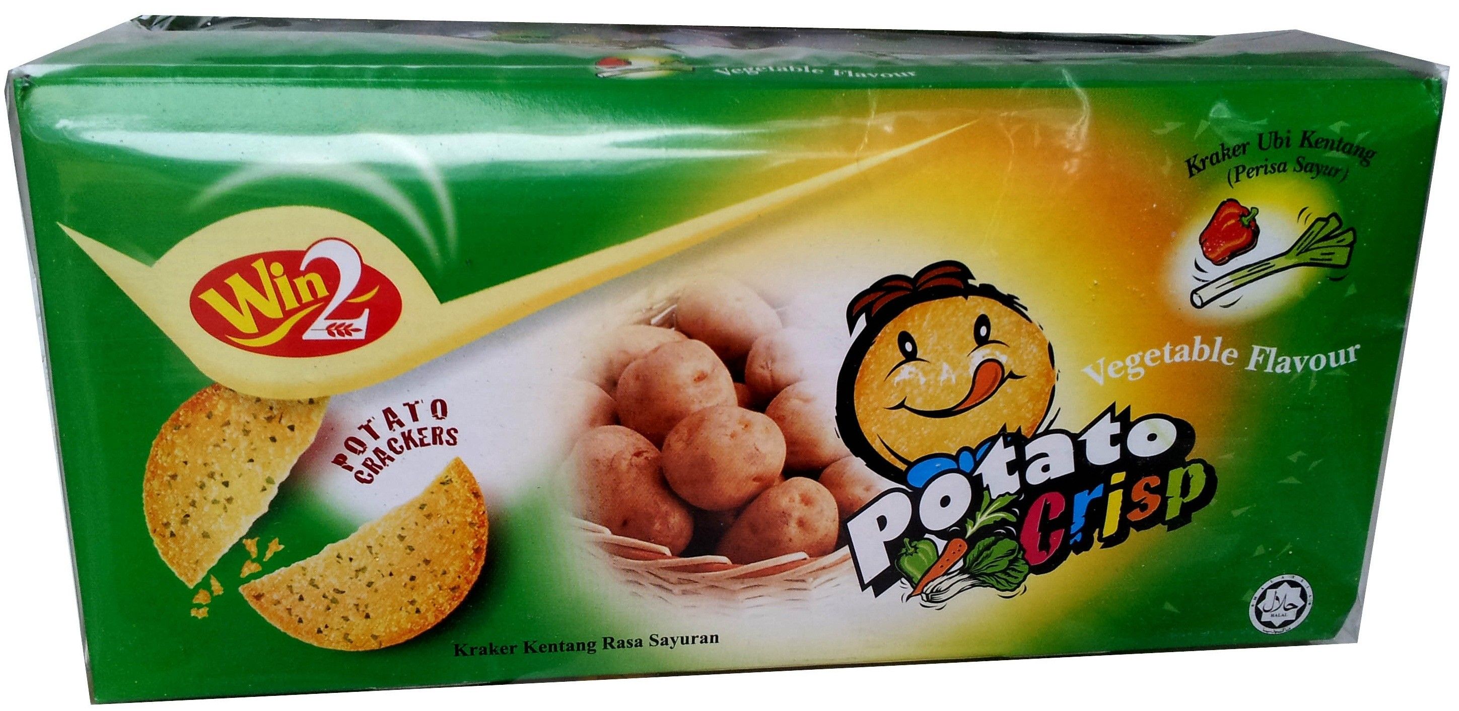 Bánh Potato Crispy Cracker WIN2 Vị Khoai tây Rau củ 900g