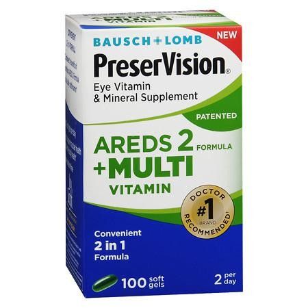 PreserVision AREDS 2 Plus Multivitamin Vitamin and Mineral Supplement ...