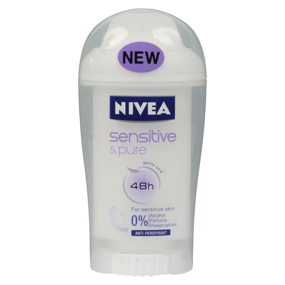 Nivea Sensitive and Pure 48 Hours Anti-Perspirant Deodorant Stick ...