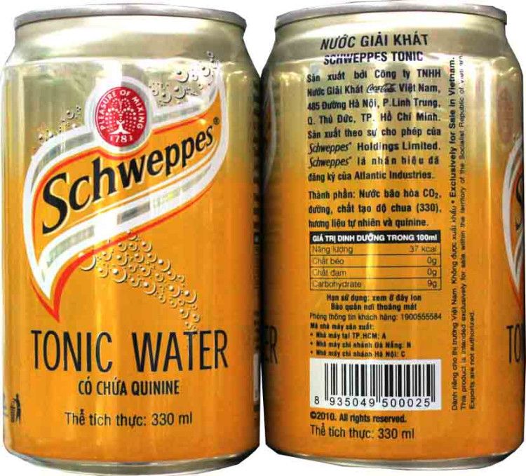 Nước giải khát Schweppes Tonic lon 330ml | iCheck.vn