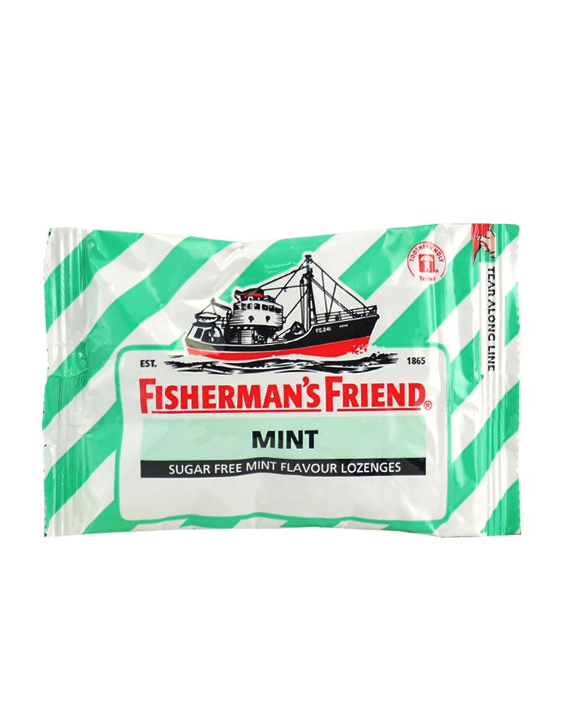 Kẹo cay con tàu Fisherman's friend vị Bạc Hà gói 25g